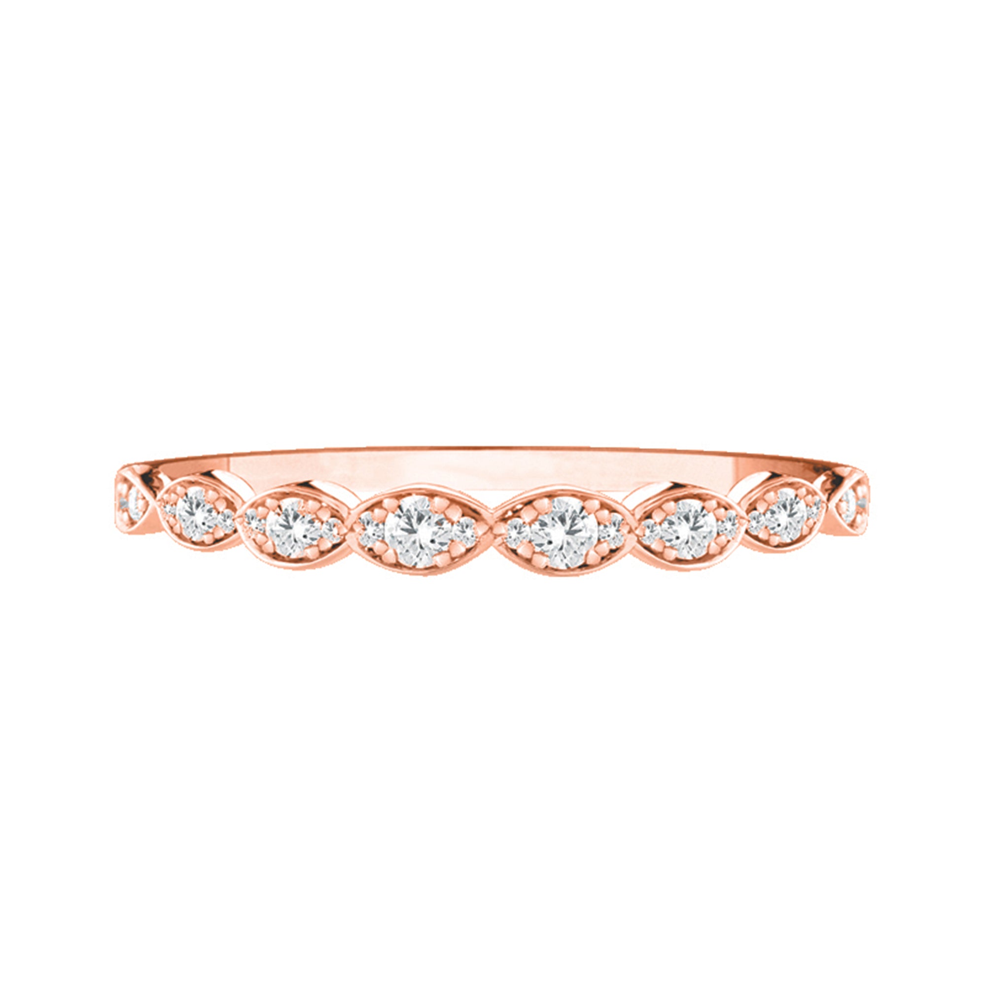 18ct rose gold marquise shaped Diamond wedder. | DHJ JEWELLERS – DHJ Jewellers
